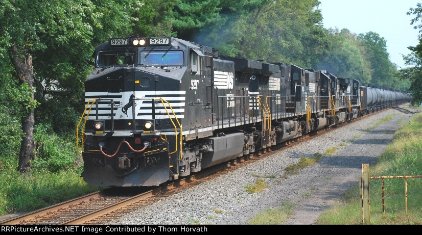 NS 69Q is westbound with empty tank cars @ 1:45